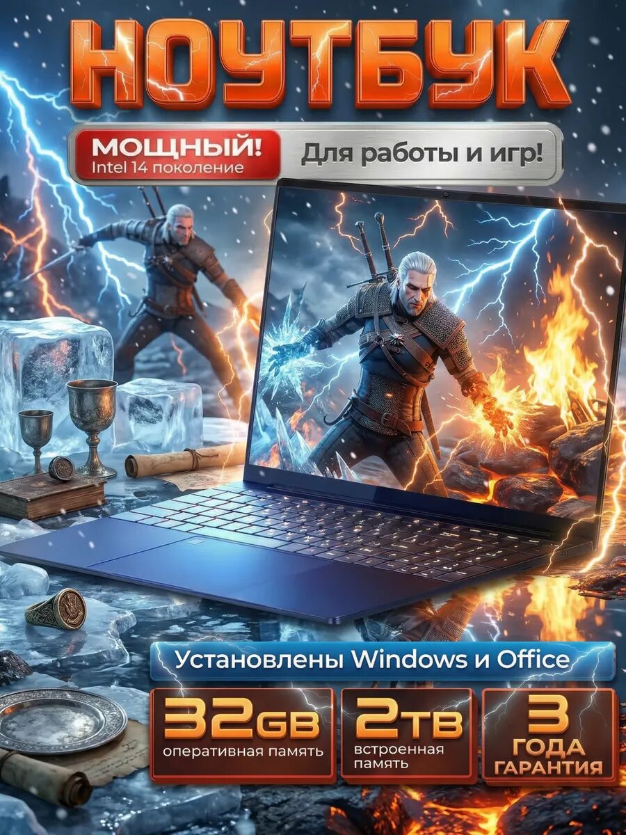Ноутбук HiGH TECH R499 Intel H-Series RAM 32GB / SSD 2048GB