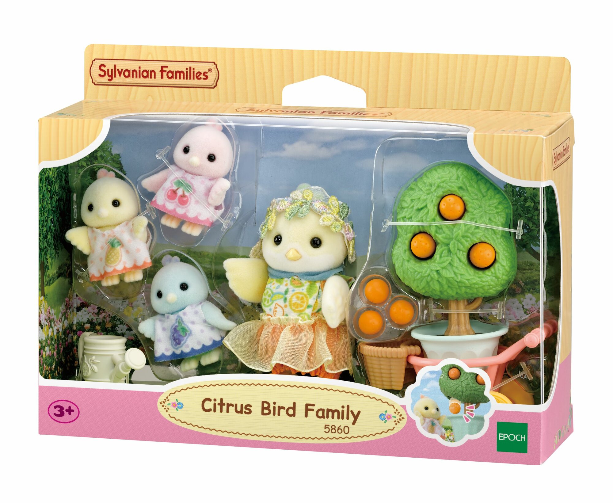 Игровой набор Sylvanian Families "Семейство Цитрусовых птиц", для детей от 3 лет