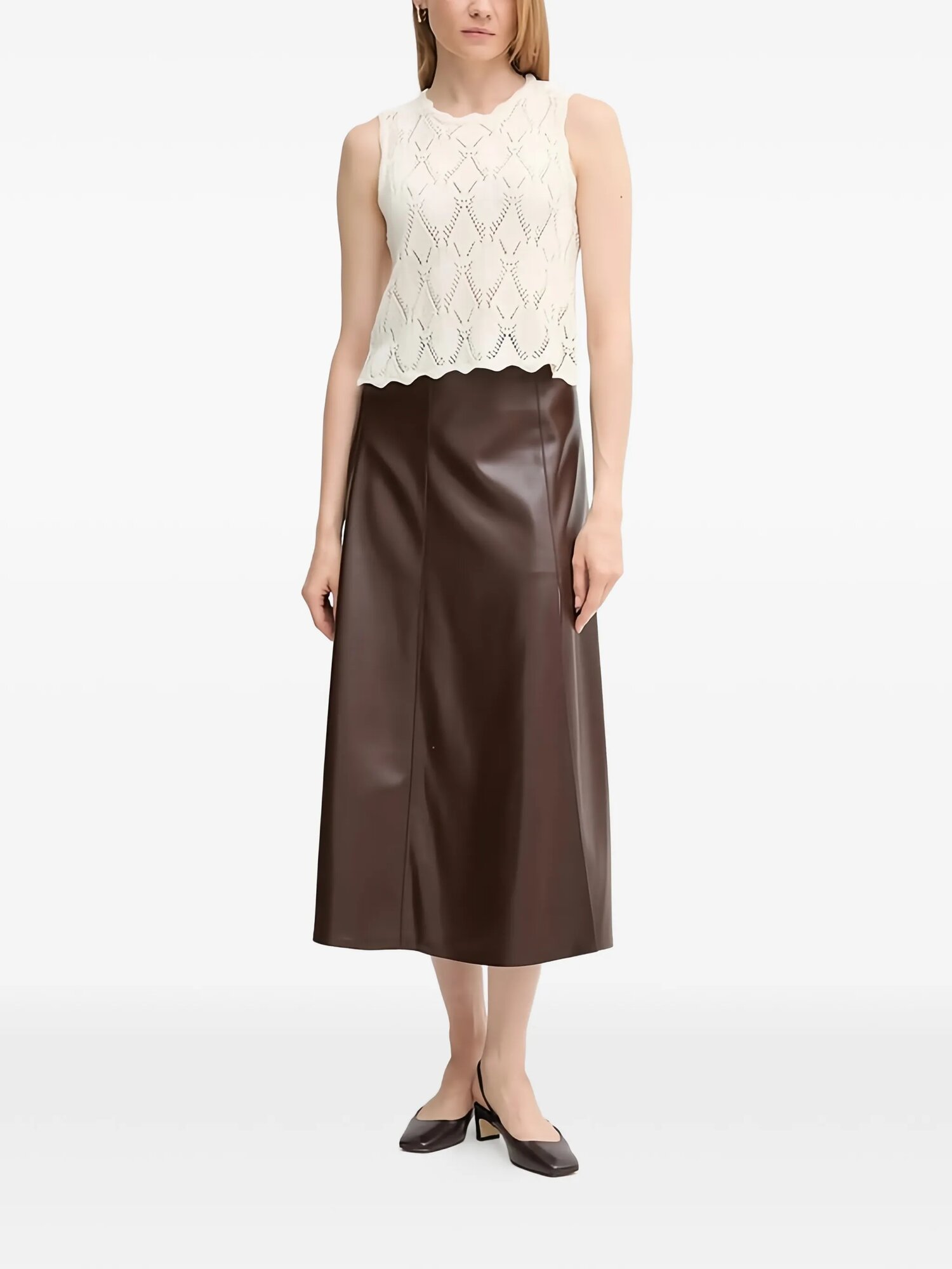 Топ HOSS Openwork knitted top, размер 40, разноцветный — фото 1