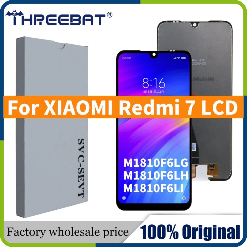 Дисплей Xiaomi Redmi 7 Black No Frame в сборе M1810F6LG/LH 6.26"