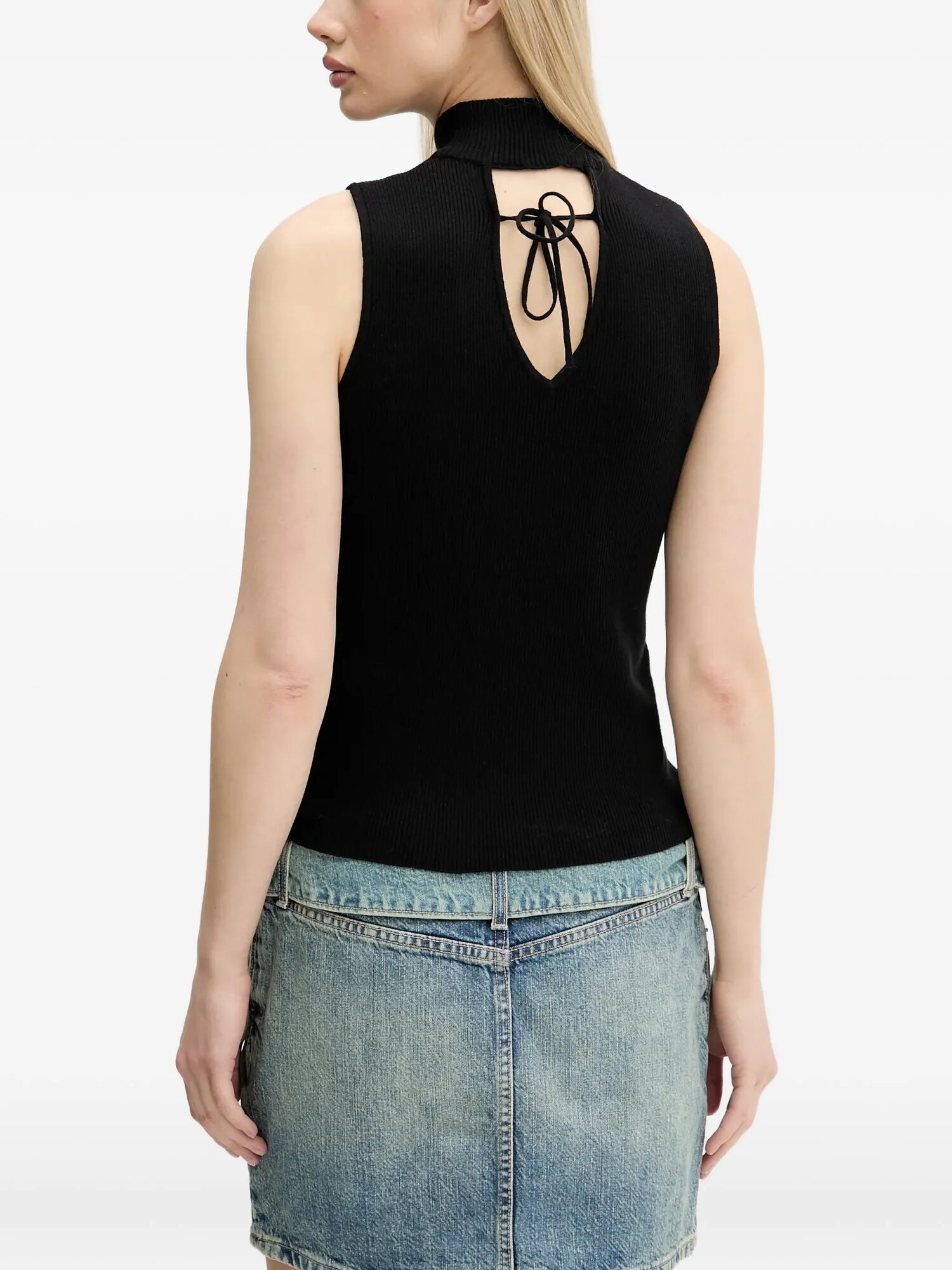 Топ KARL LAGERFELD JEANS Logo mock-neck top, размер 40 — фото 1