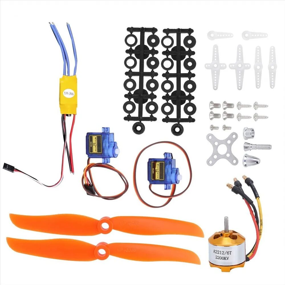 SG90 Сервопривод 2212 KV2200 Бесщеточный двигатель 30A ESC 6035 Комплект аксессу