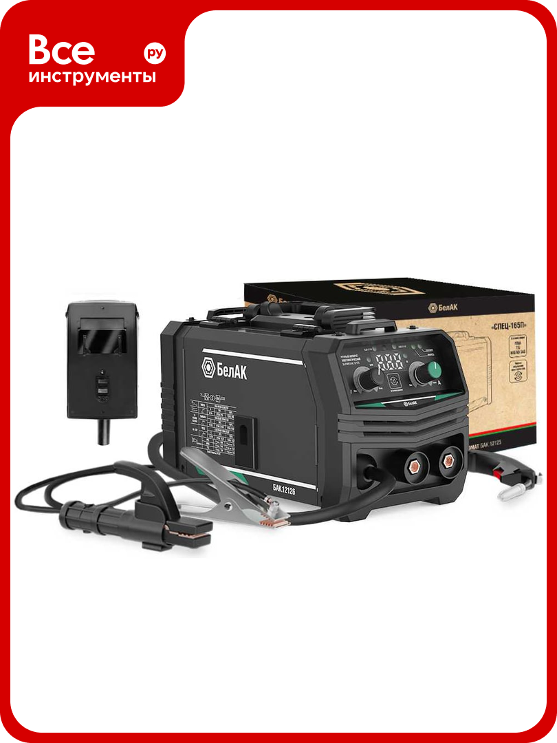 Полуавтоматический сварочный аппарат БелАК 210П, 3 в 1, MMA, MIG NO GAS, TIG БАК.12126