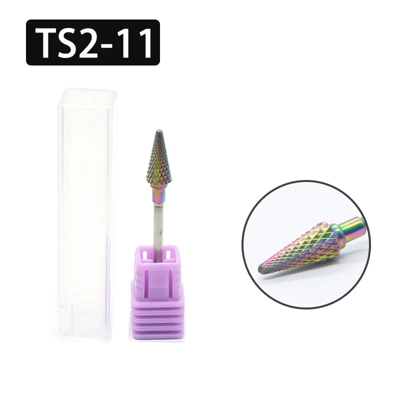Фрезы для ногтей TS2-11, цветные
