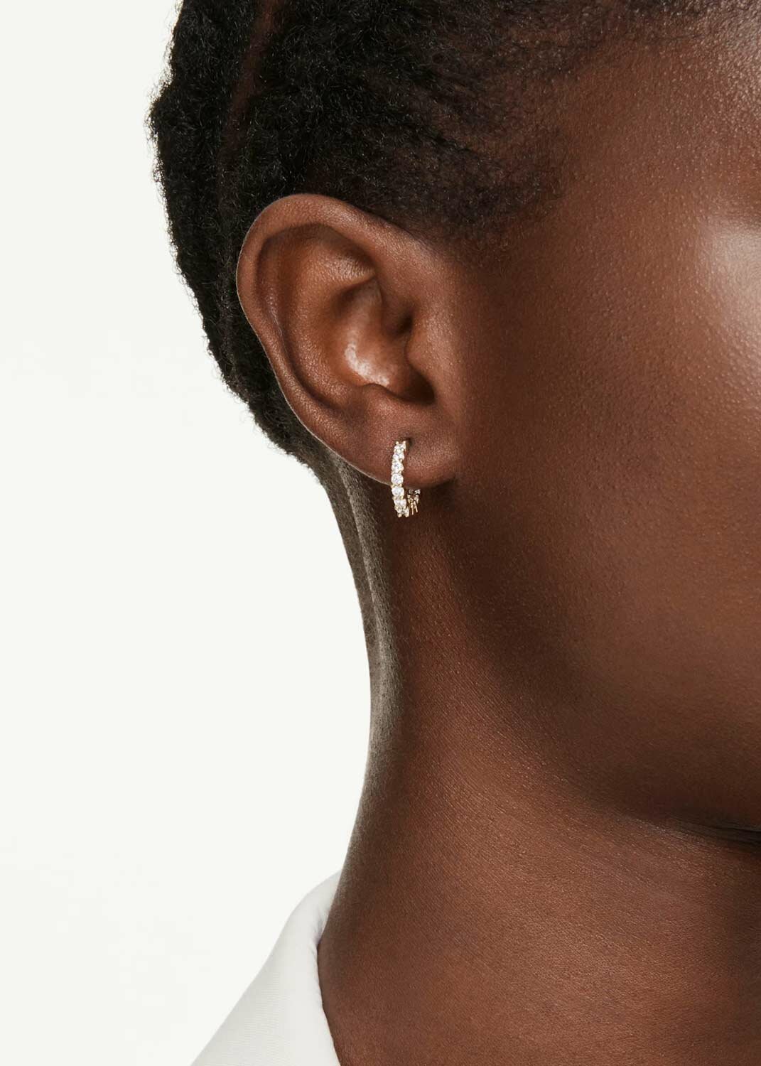 Серьги SWAROVSKI, кристаллы Swarovski, размер 15 мм, желтый, белый — фото 1