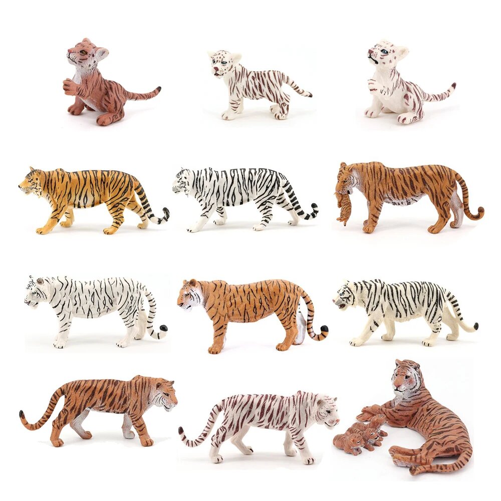 Фигурка тигра белого, PVC, 12.3x3x4.8 см, Tiger 9