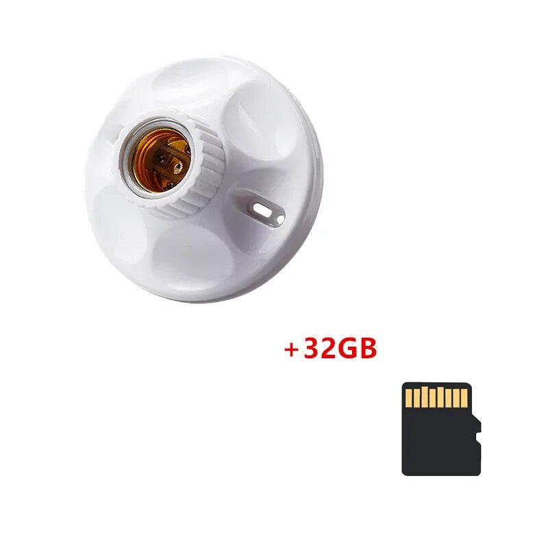 Проводной розеточный камера E27 для ламп AC 220V IP-камера Full HD 1080P 90° фокусируемый монитор безопасности 365-дневный непрерывный режим ожидания WiFi CCTV-камера App-