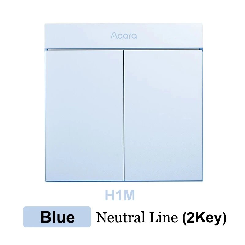 Оригинальный умный выключатель на стене Aqara H1M Zigbee 3.0 Neutral MARS-Tech 6 цветов беспроводной ключевой выключатель для умного дома Homekit App — Синий, 2 ключа