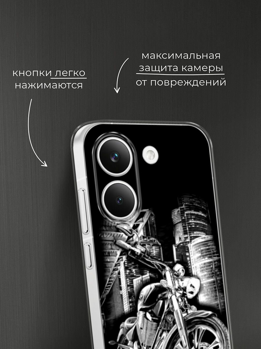 Силиконовый чехол на Poco X8 Pro / Поко X8 Про с принтом Крутой байк — фото 1