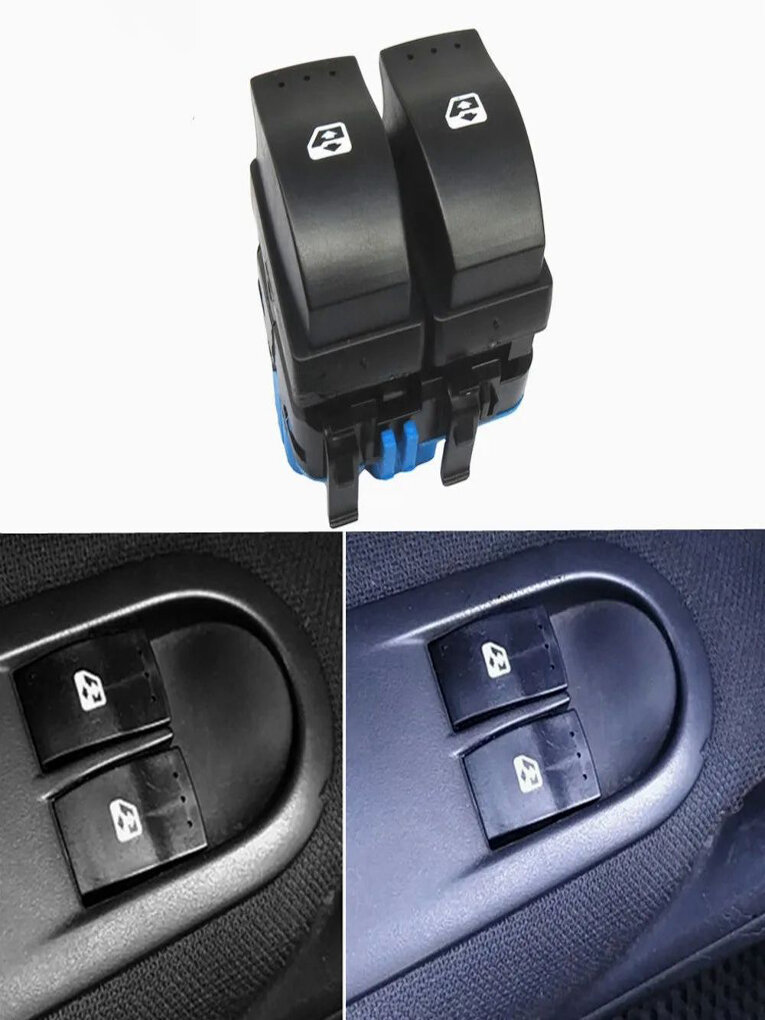 Кнопка стеклоподъемника передняя для Renault Megane II/Scenic II/Grand Scenic II 2002-2009 OE 8200107772 для дверей