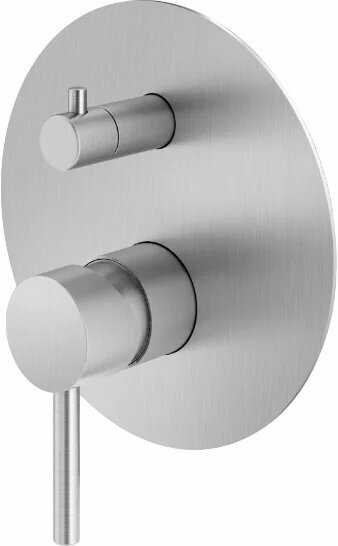 Встраиваемый смеситель для душа и ванны Plumberia Selection Ixo XO1901CS С внутренней частью, латунный, рычажный, настенный, хром, брашированный, с керамическим картриджем