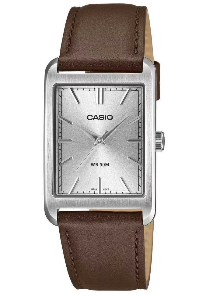 Наручные часы CASIO Collection, коричневый, серебряный