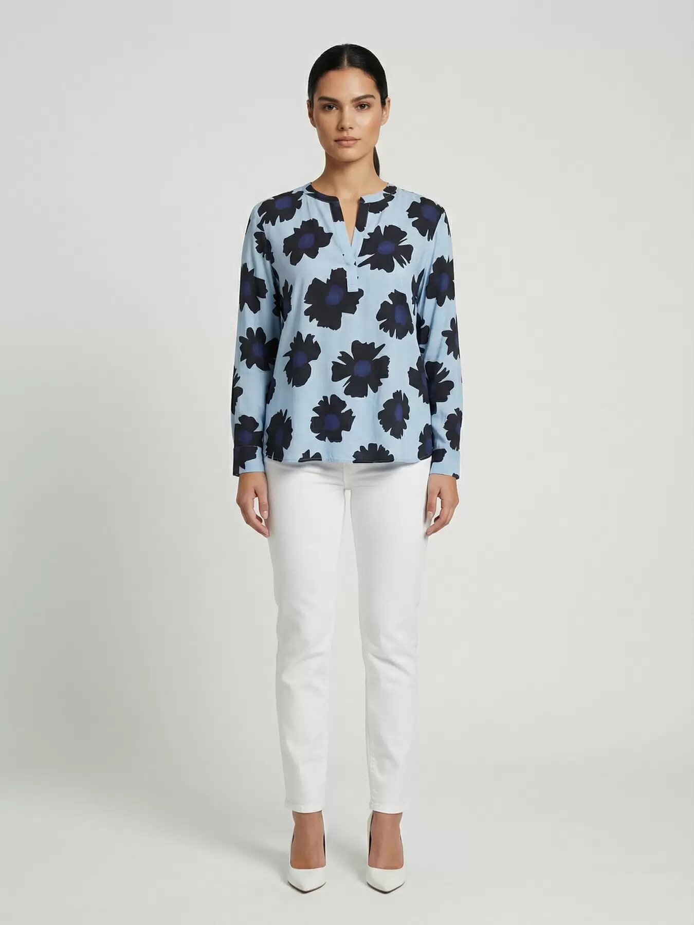 Блуза Gerry Weber, размер 44, голубой, — фото 1
