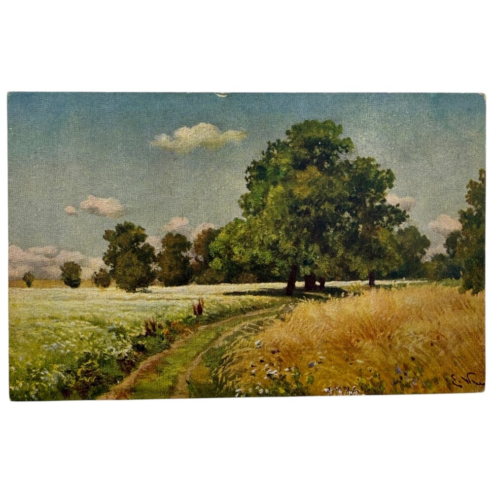 Почтовая открытка "Е. Врежещ - Пейзаж" 1900-1917 гг. Российская Империя