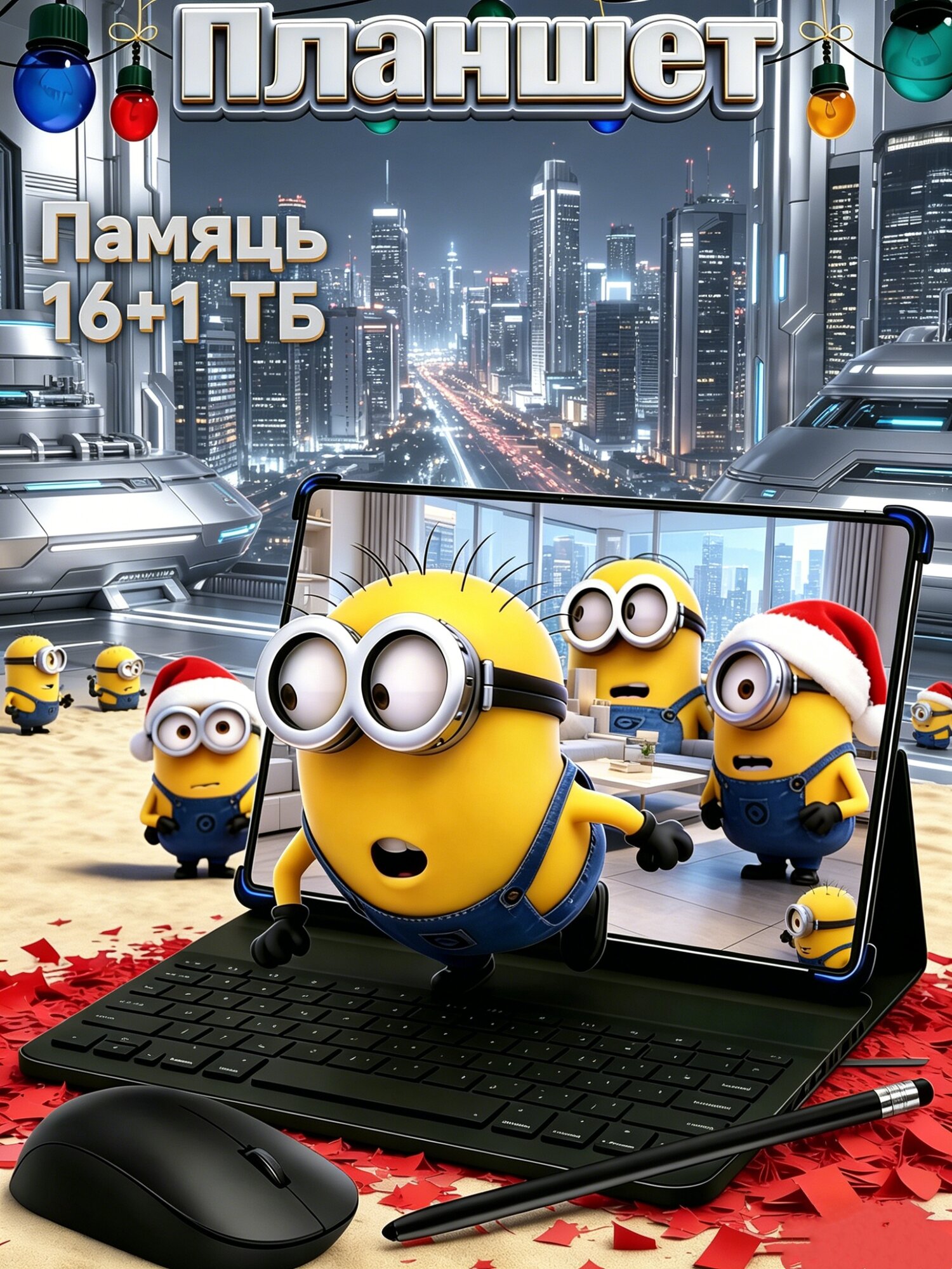 10000 мАч с клавиатурой и мышкой Игровой планшет на Android Galaxy LTE 12,8 дюймов 16ГБ+1024ГБ S13