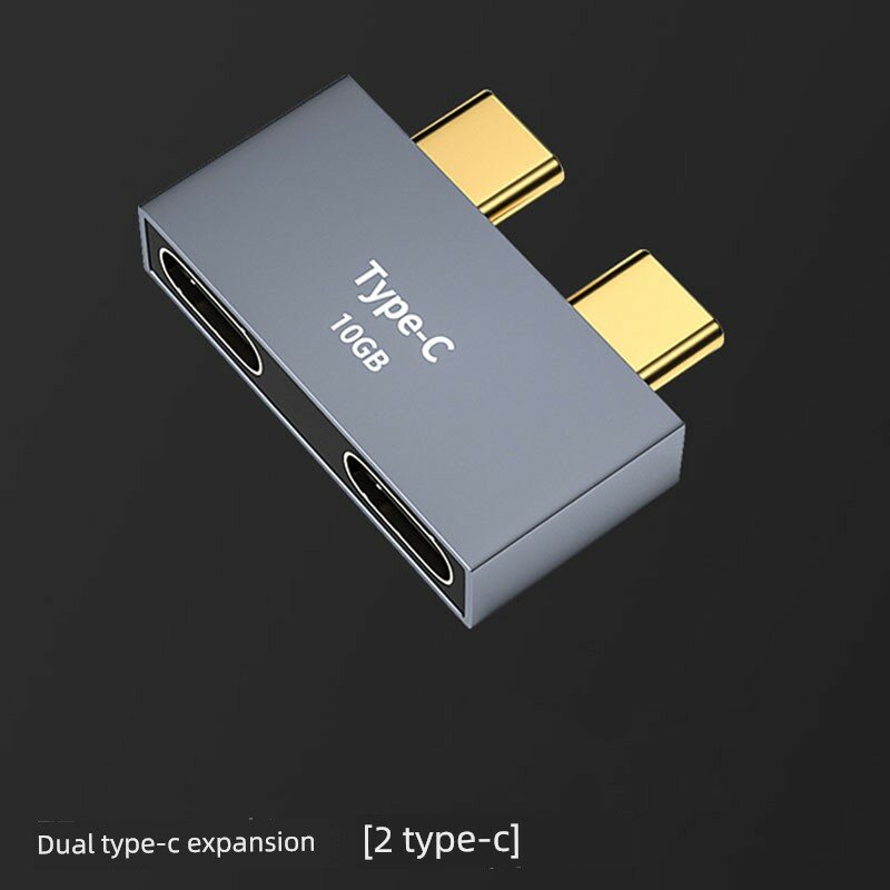 Двойной USB-C порт хаб адаптер для MacBook Pro/Air, расширение 2-х портов Type-C с защитным колпачком, совместимый