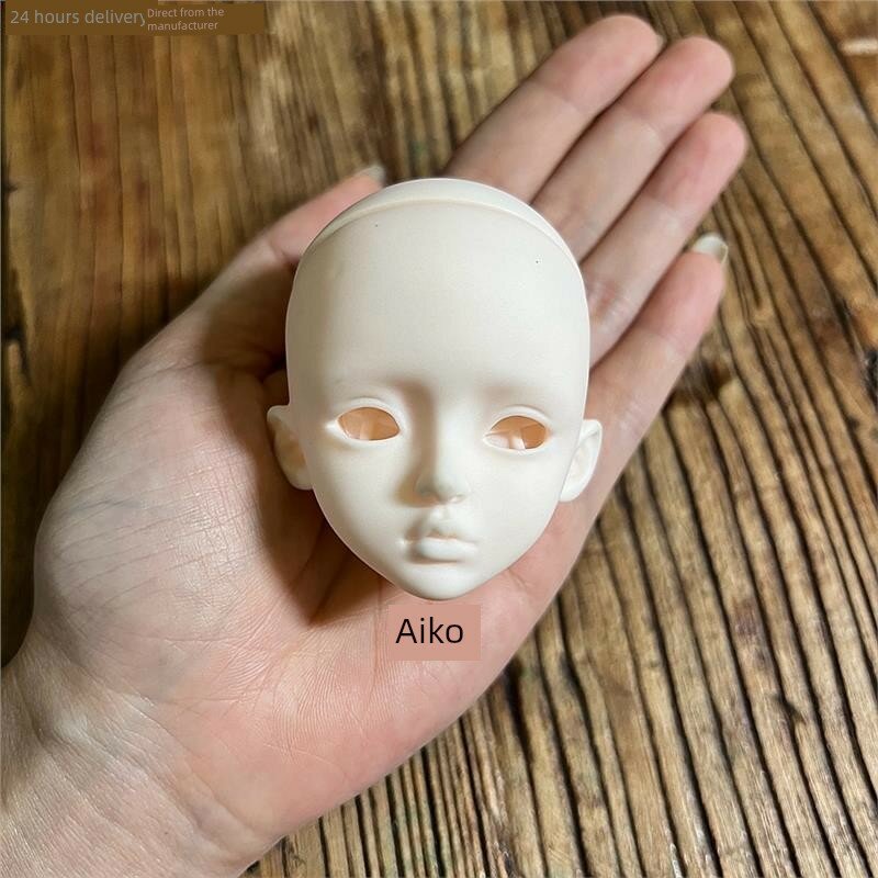 Голова куклы из винила Clay Workshop, 6-дюймовая, в реалистичном стиле MJD, с макияжем, лысой головой, открывающейся