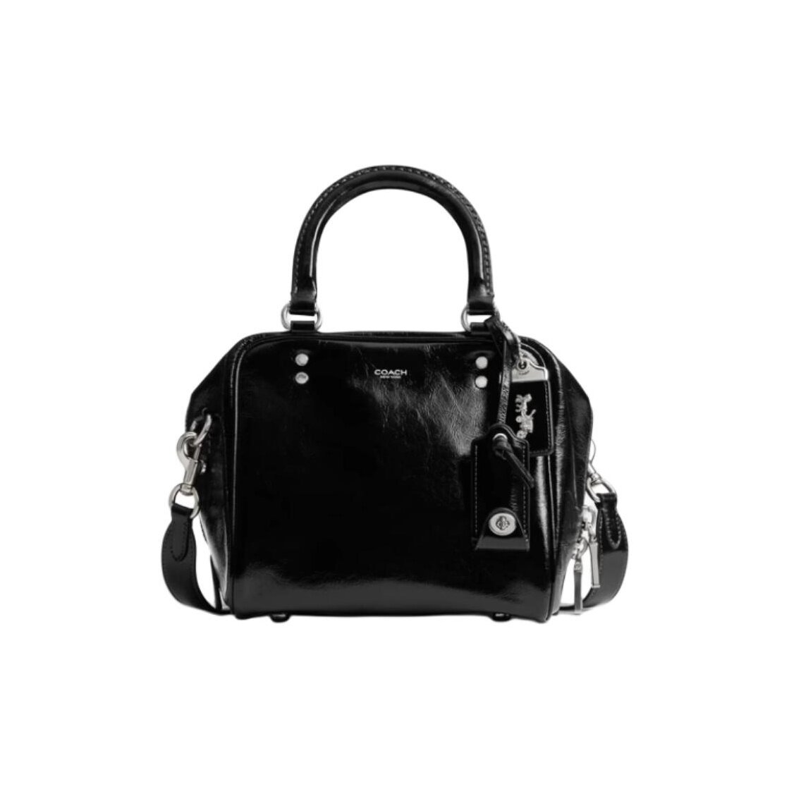 Сумка Coach Rogue, фактура матовая, черный — фото 1