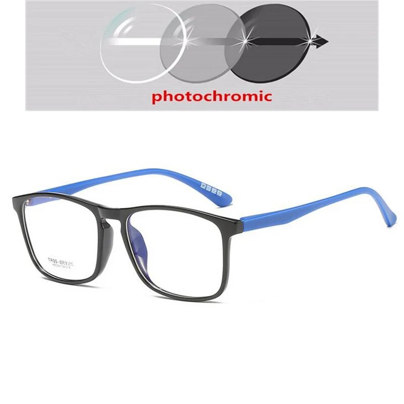 Очки для зрения квадратные Blue Photochromic -1.0