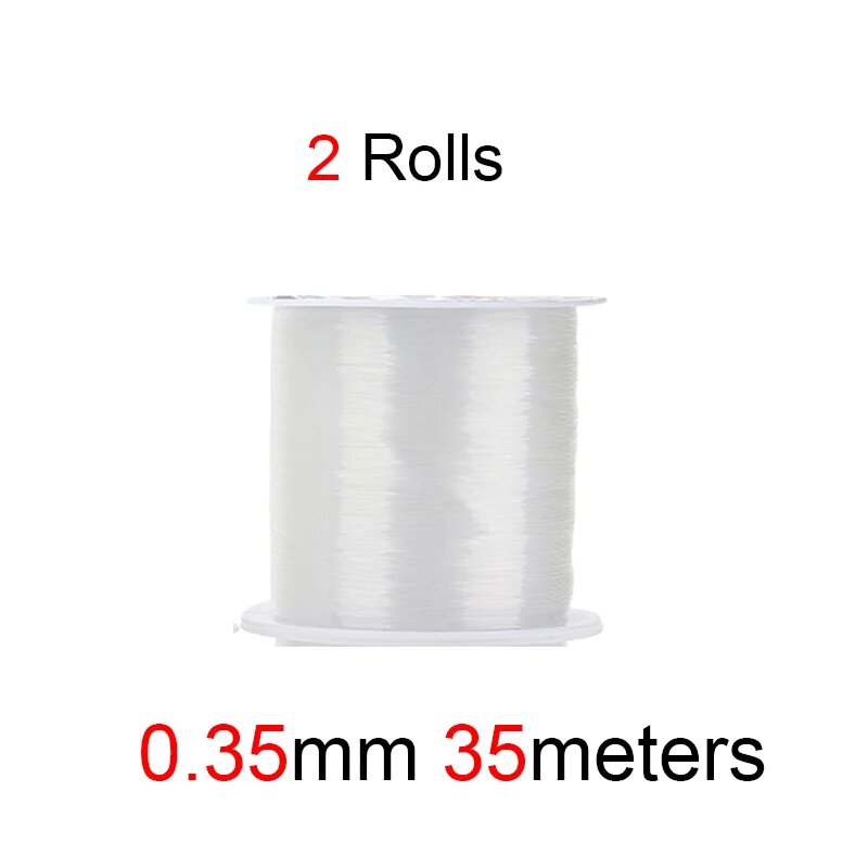 Нейлоновая нить 0.35mm, 2 рулона для бижутерии