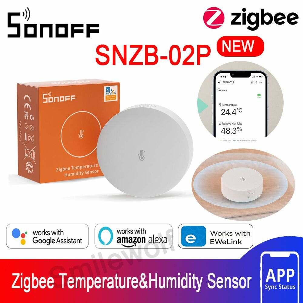 ZigBee Датчик температуры и влажности SONOFF SNZB-02P