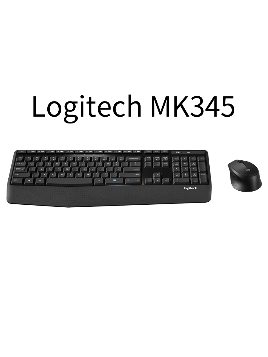 Беспроводной комплект Logitech MK345, клавиатура, мышь, черный