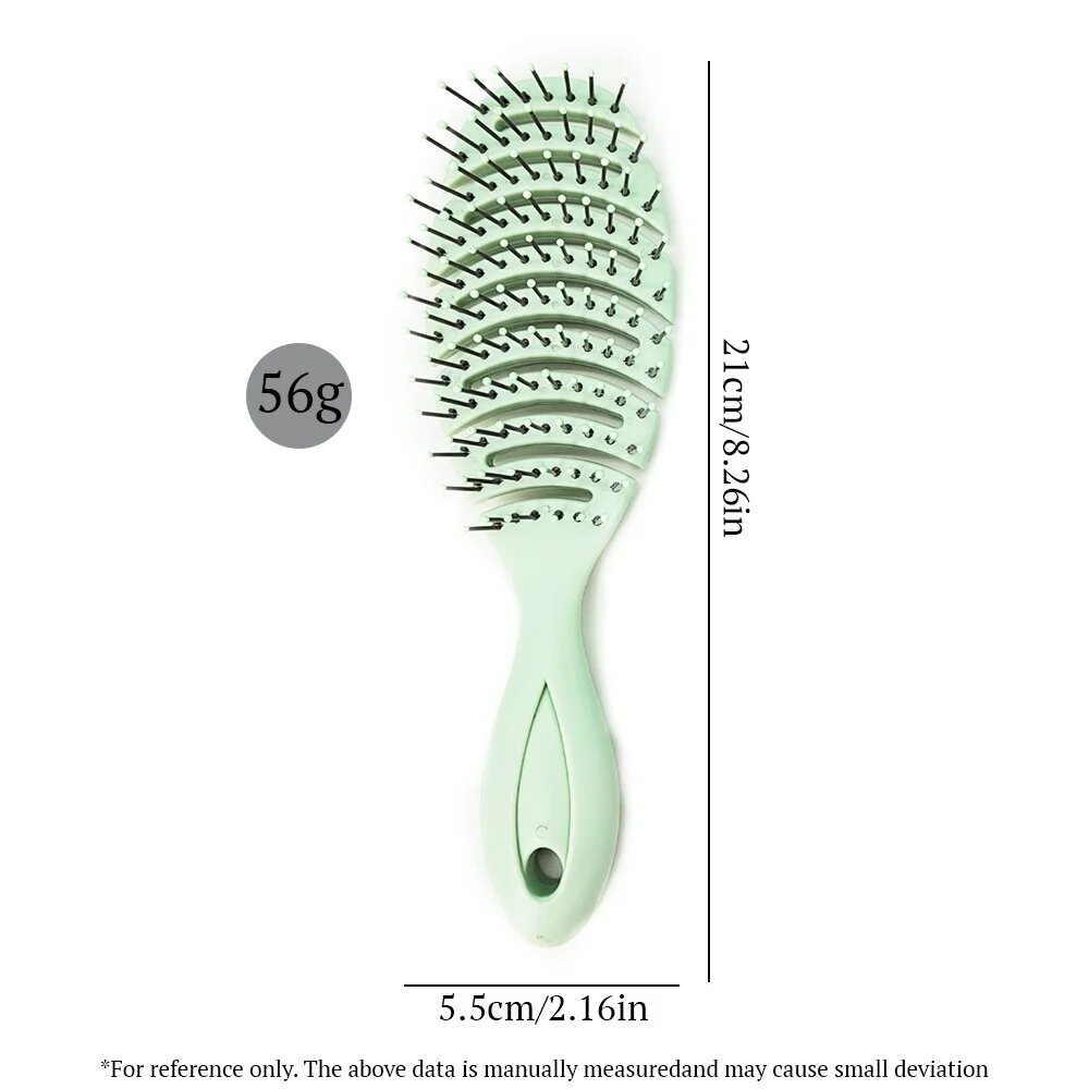 Расческа для волос S3866-green, антистатическая, массажная