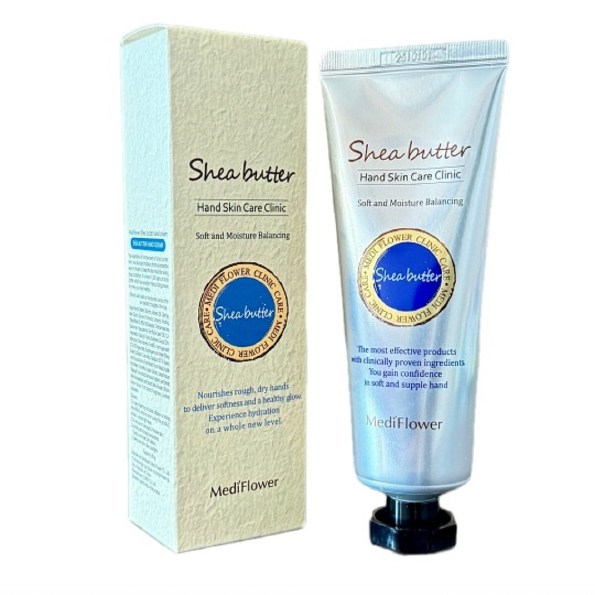 Medi Flower Питательный крем для рук с маслом Ши (80гр) Hand Skin Care Clinic Cream Sheabutter