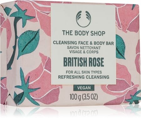Твердое мыло The Body Shop British Rose Cleansing Bar, 100 г