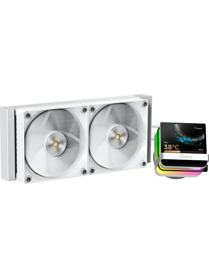 Система охлаждения жидкостная Ocypus Sigma L24 PRO WH LGA115X/1200/1700/18XX/AM4/AM5 (TDP 290W, 2*120mm, 500-2400rpm)