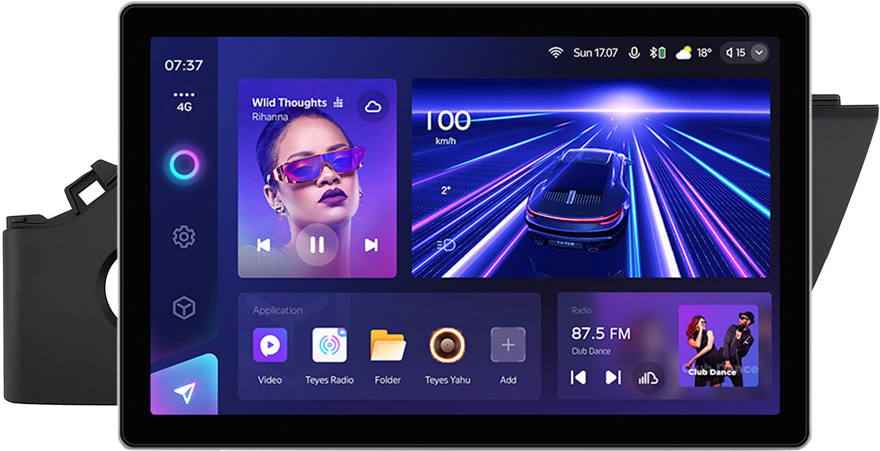 Штатная магнитола Kia Rio 4, Rio X 2020-2024 (матовая гладкая) Teyes CC3 2K 4/64-9-1050 13" Android 10 (4G-SIM, DSP, QLed)