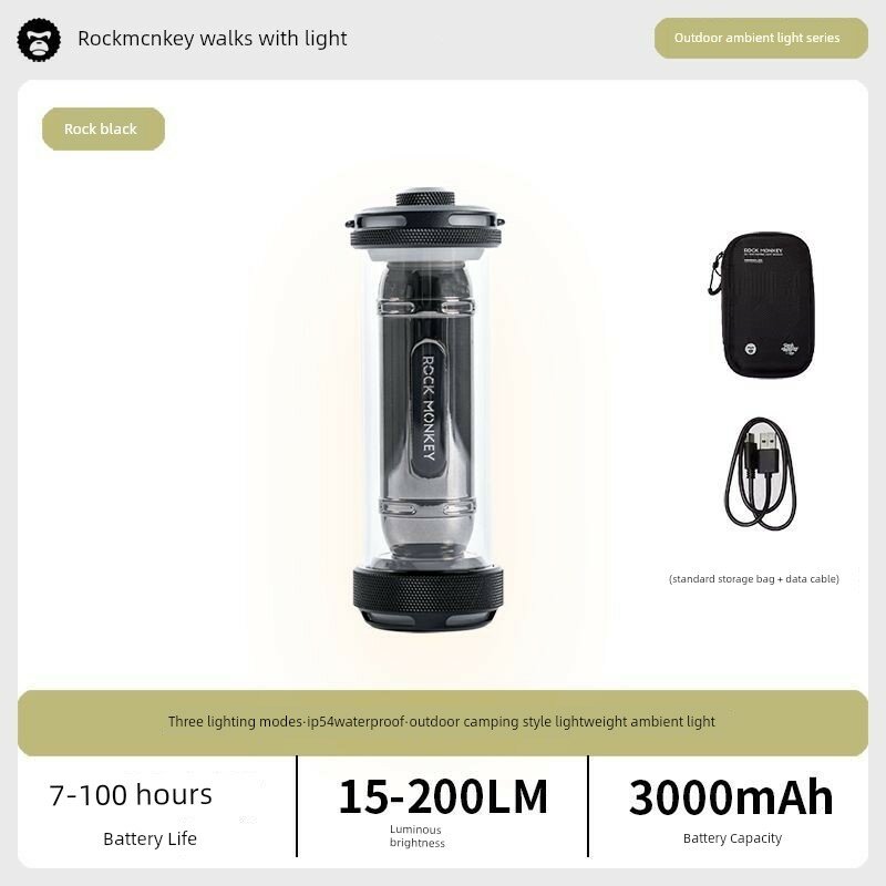ROCKMONKEY Rock Monkey S3 Time Capsule Camping Light Limited Edition Vibrant Orange Outdoor Portable Backpack Hanging