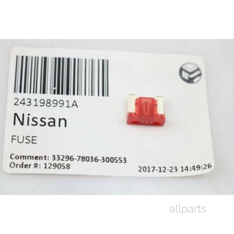 NISSAN 243198991A предохранитель, напряжение 12 В, сила ТО