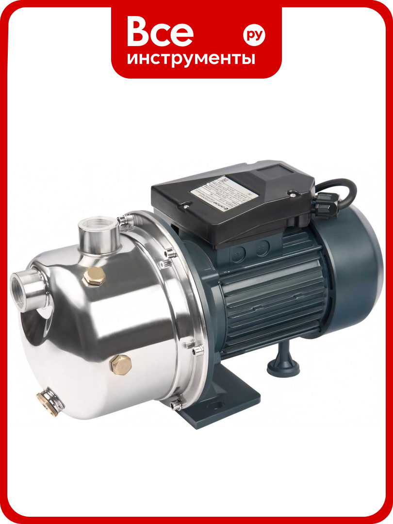 Поверхностный насос UNIPUMP JS 100 83955, перекачивания чистой воды, центробежный тип, корпус из нержавеющей стали