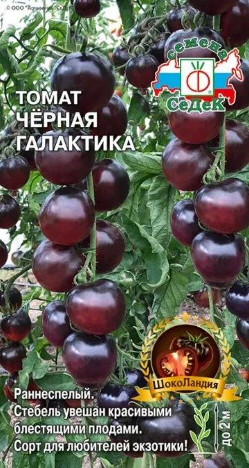 Семена томата Семена СеДек индетерминантный сорт, Черная галактика, антоциановая окраска, 0,5 г