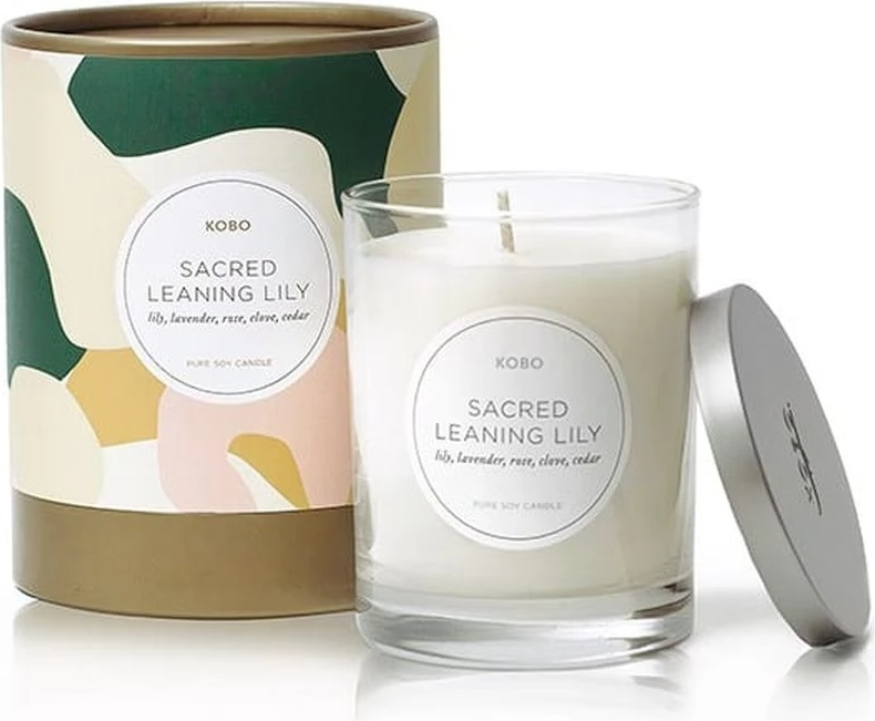 KOBO Candles Большая свеча в стекле Sacred Leaning Lily Sacred Leaning Lily Camo Candle 50ml