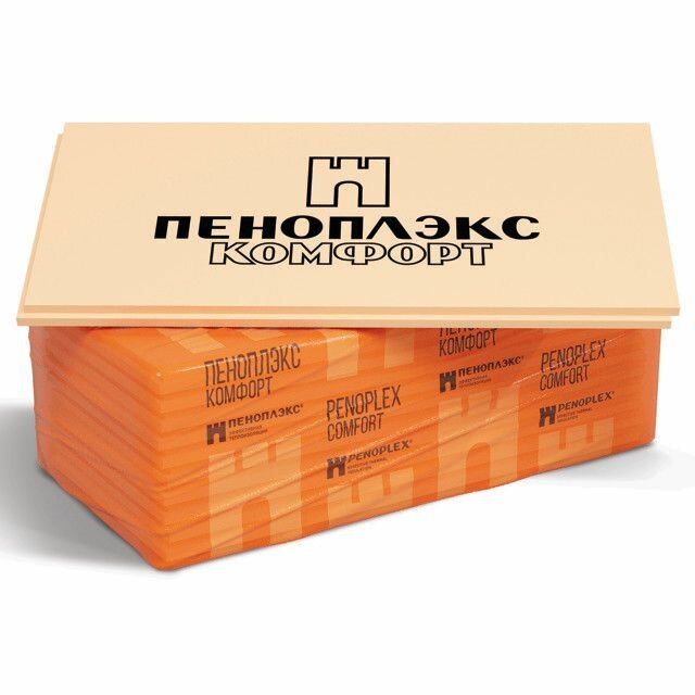 Пенополистирол пеноплэкс Комфорт 1185х585х100мм, оранжевый, 20кг/м3, Россия