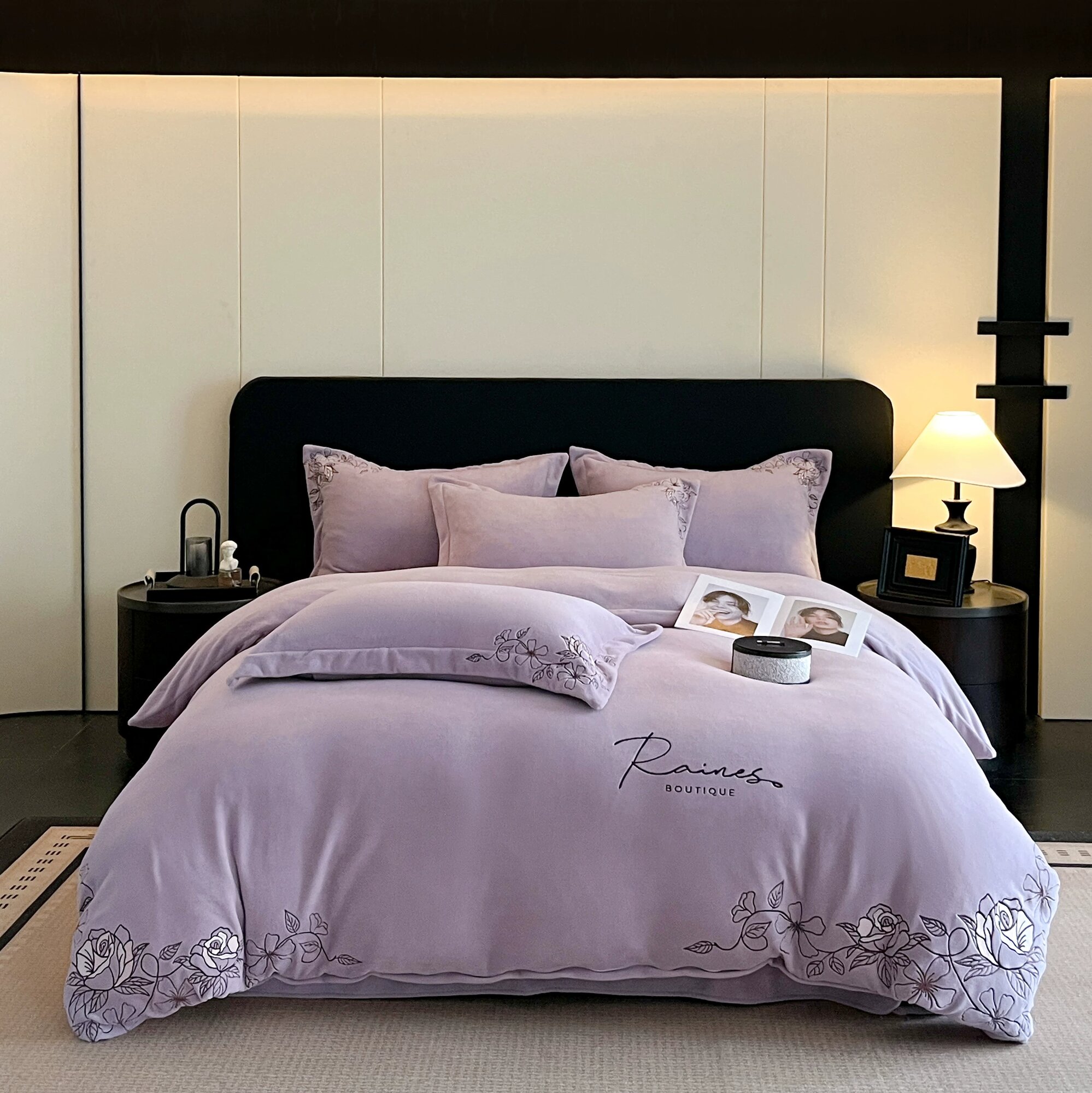 Комплект постельного белья Herrani Home Textiles из молочного велюра, четыре предмета, новинка 2025 года, зимний,