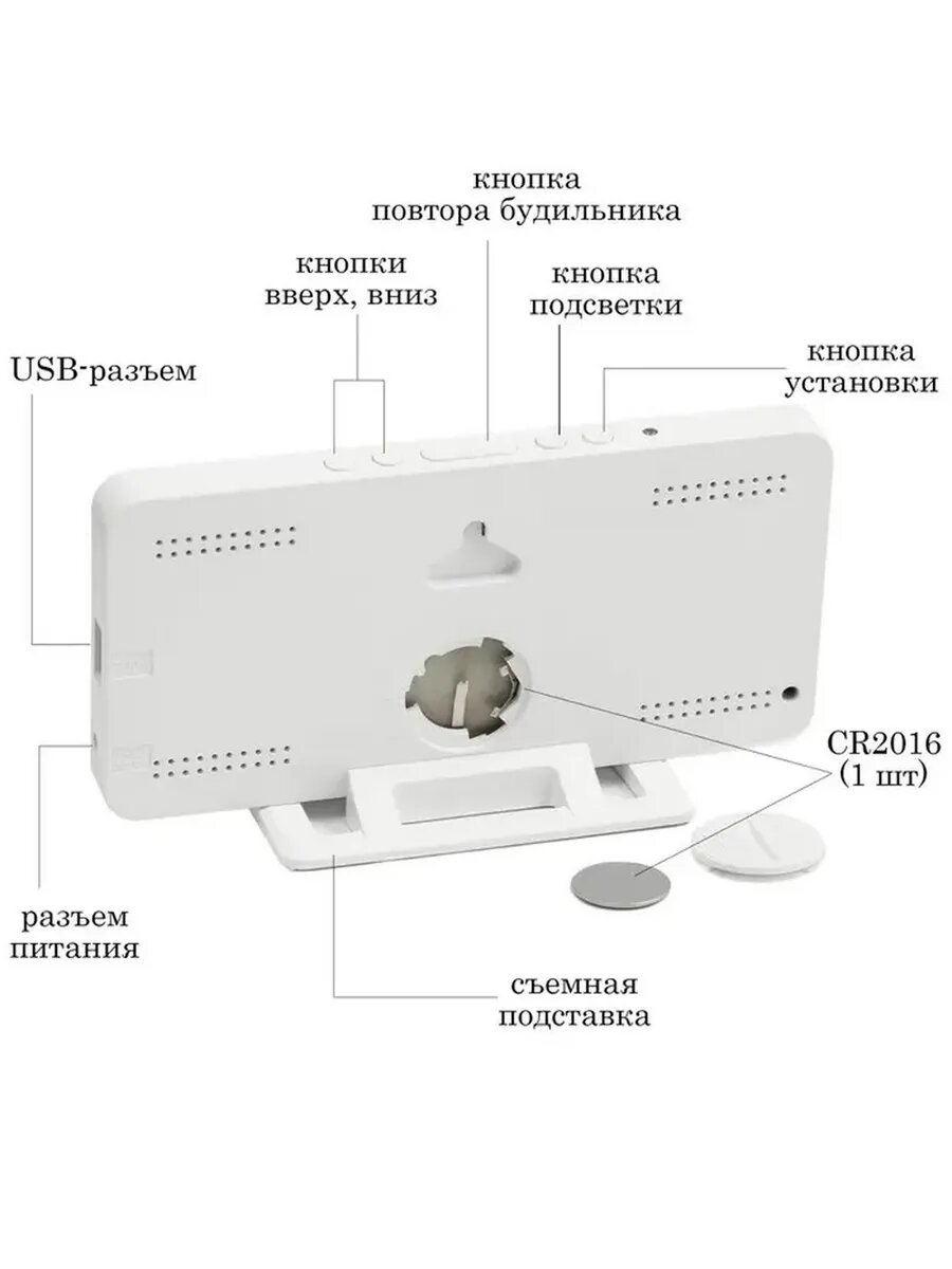 Современные электронные настольные часы с подсветкой