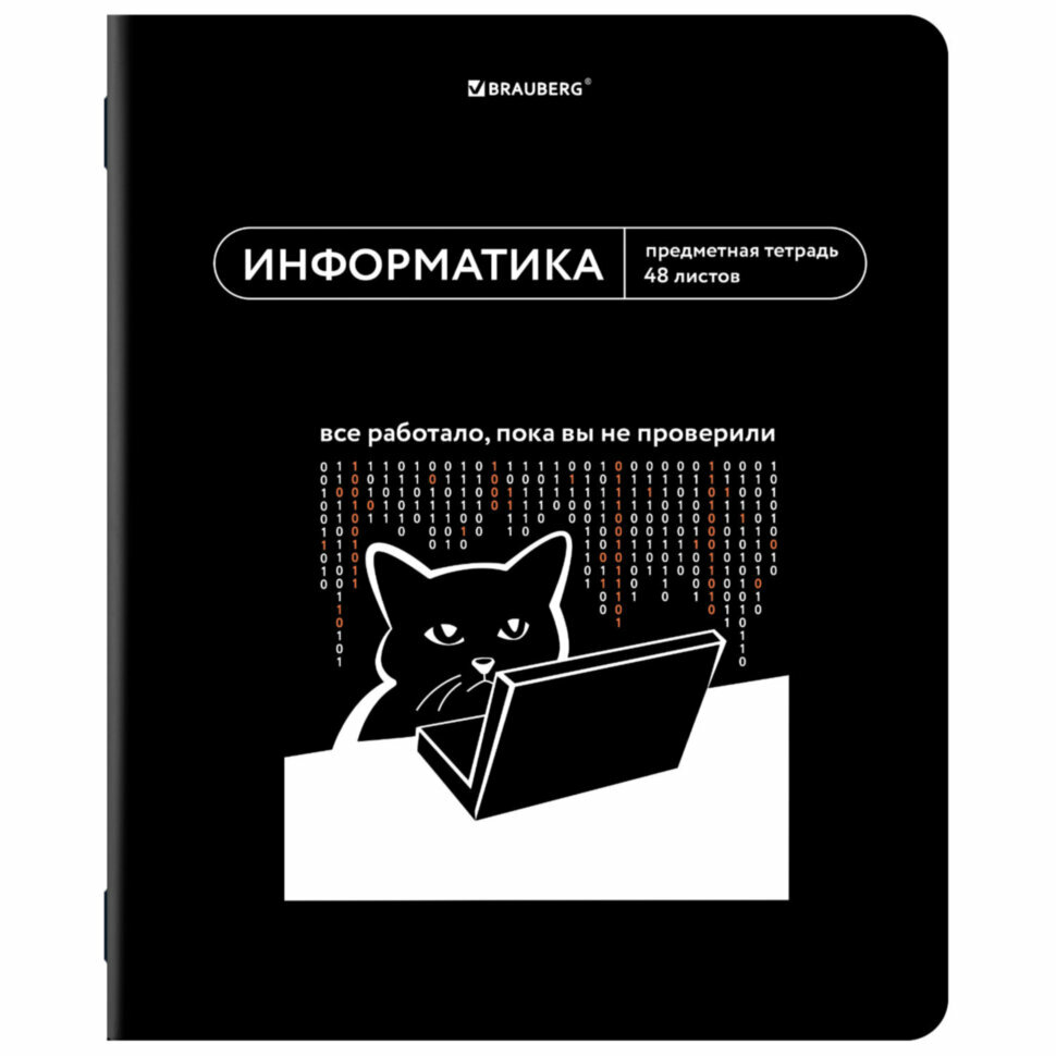Тетрадь предметная мемы 48 л, TWIN-лак, информатика, клетка, подсказки, BRAUBERG, 405102, 405102