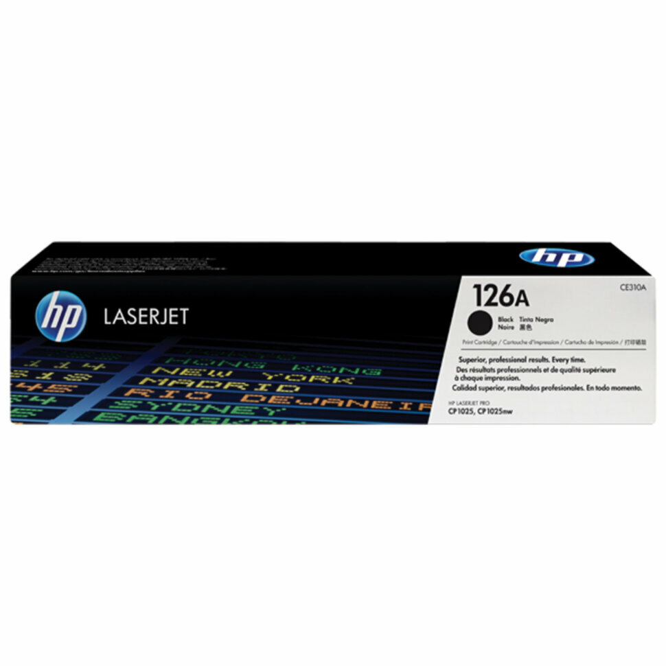 Картридж лазерный HP (CE310A) CLJ CP1025/CP1025NW, №126A, черный, оригинальный, ресурс 1200 страниц, 360877