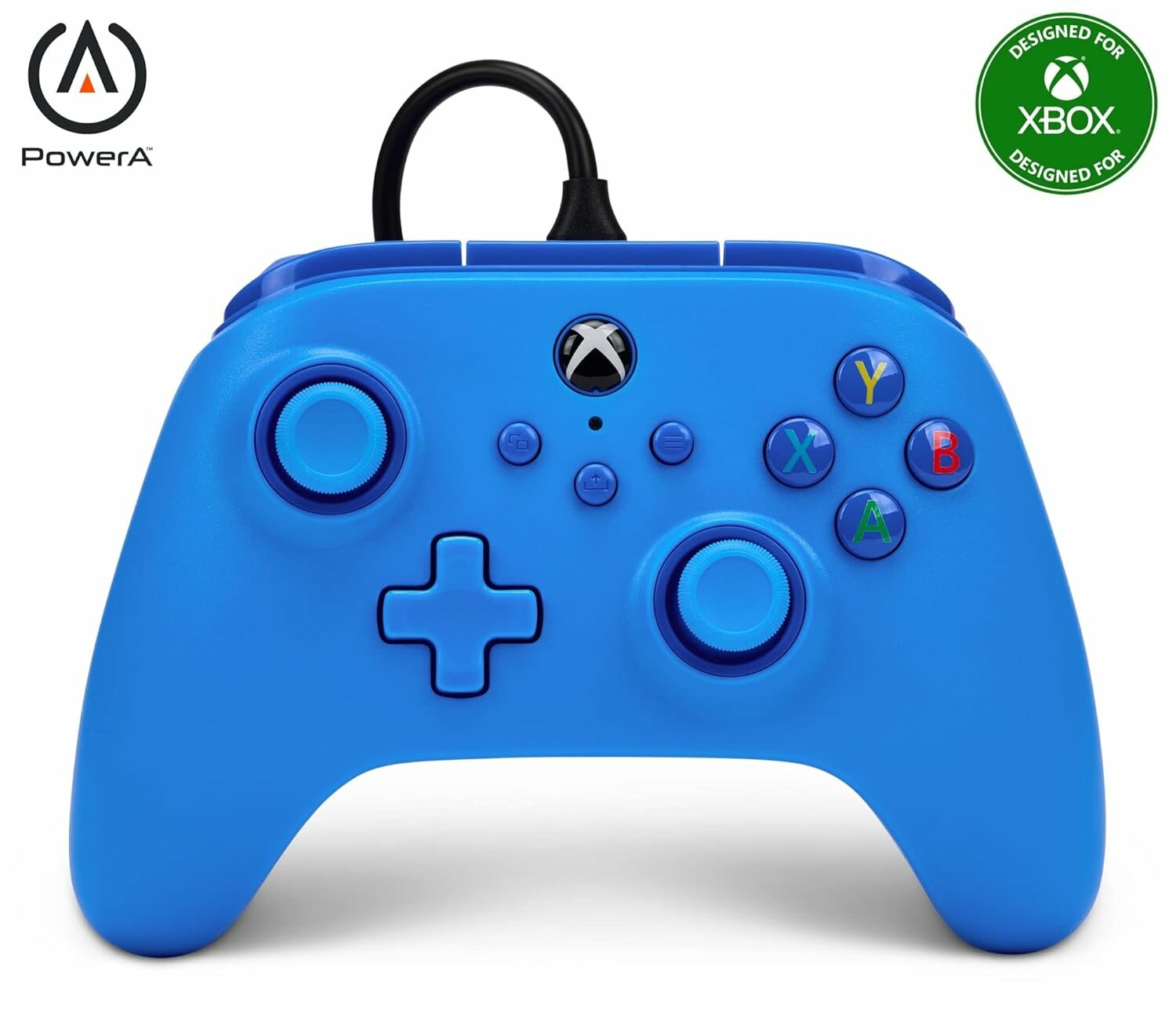 PowerA Wired Game Controller Black Compatible with Xbox Series X|S Xbox One Windows 10 11 Gaming Joystick