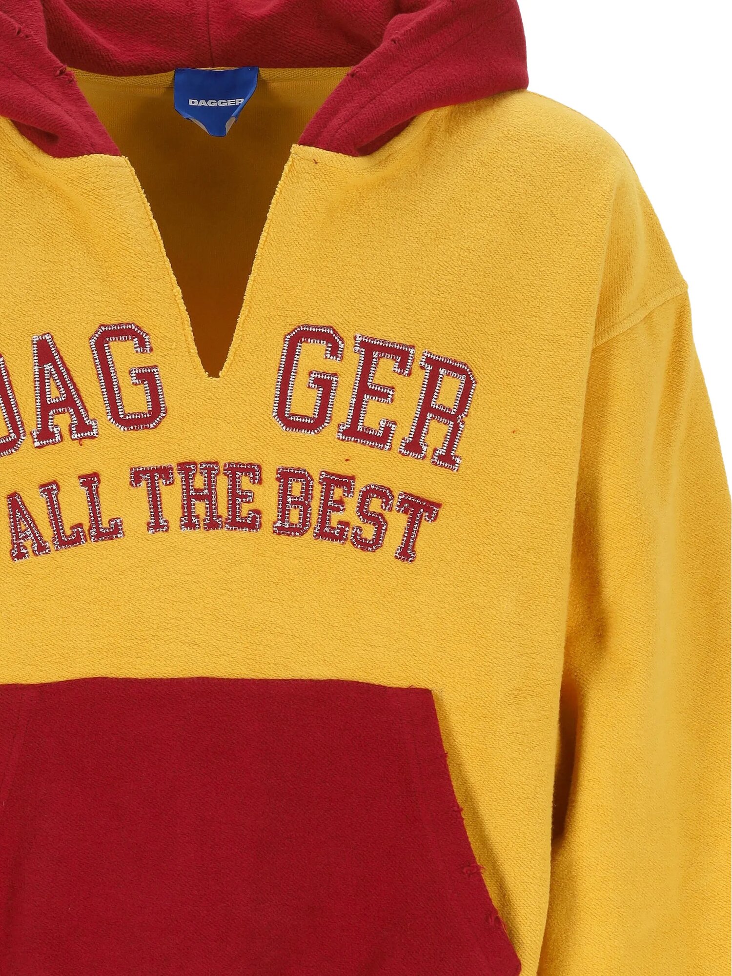 Худи Dagger Distressed logo-patch hoodie, размер 50, , ochre yellow — фото 1