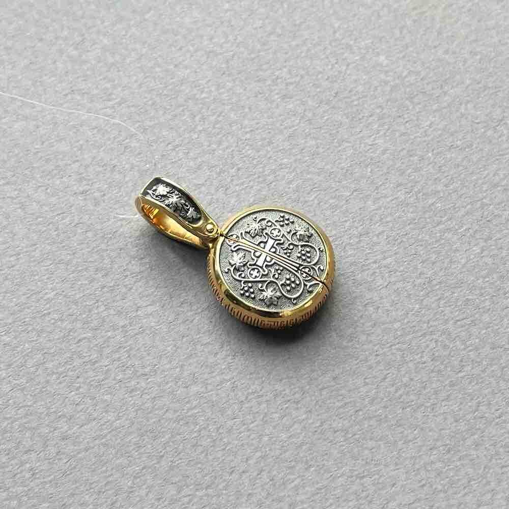 Подвеска, серебро, 925 проба, золочение, чернение