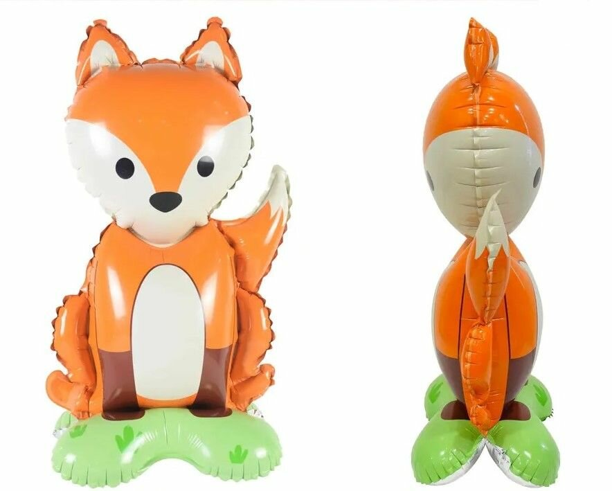 Воздушный шар Falali 3D 18', 46 см, фигурный на подставке, лиса