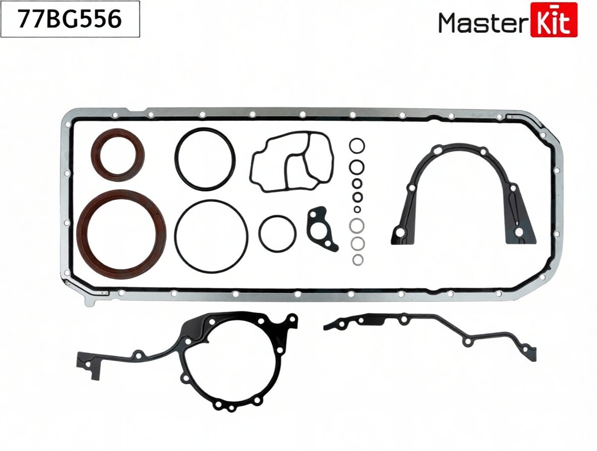 Комплект прокладок, блок-картер двигателя BMW 3 (E36) M50 B25 (256S1), M50 77BG556 MasterKit арт. 77B