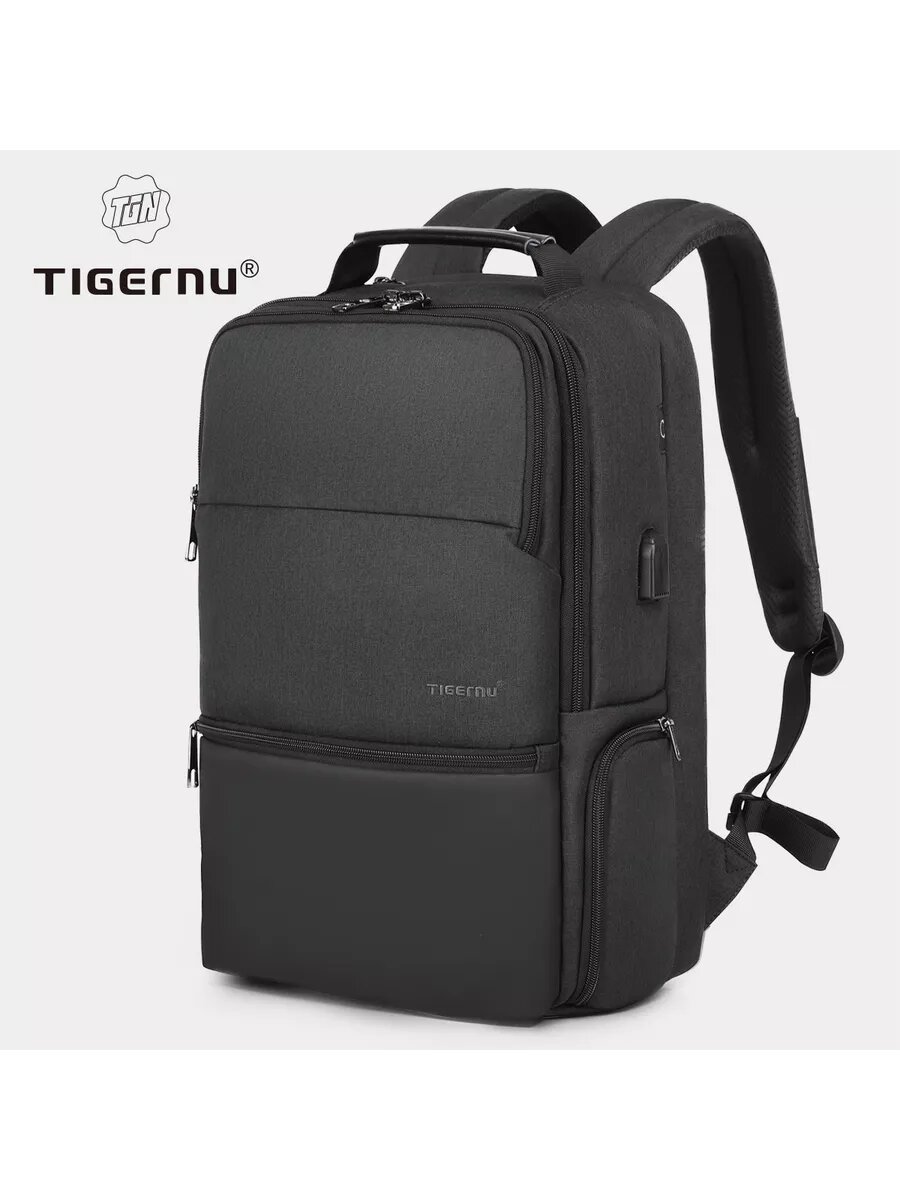 Tigernu Рюкзак T-B3905 городской черный для ноутбука 15,6 дюймаTigernu Рюкзак T-B3905 городской черный для ноутбука 15,6 дюйма