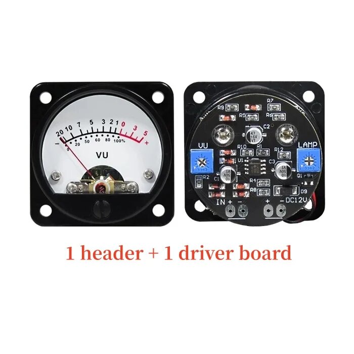 VU метр VU-522, белый header Board