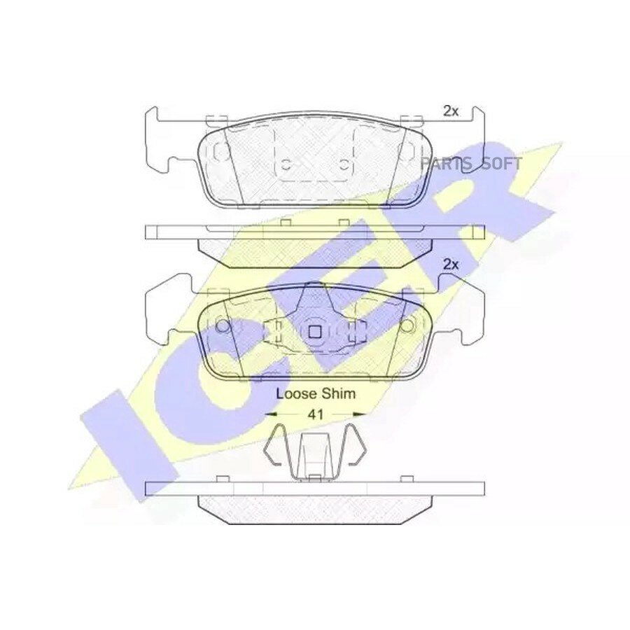 ICER 182115-202 Колодки дисковые передние
