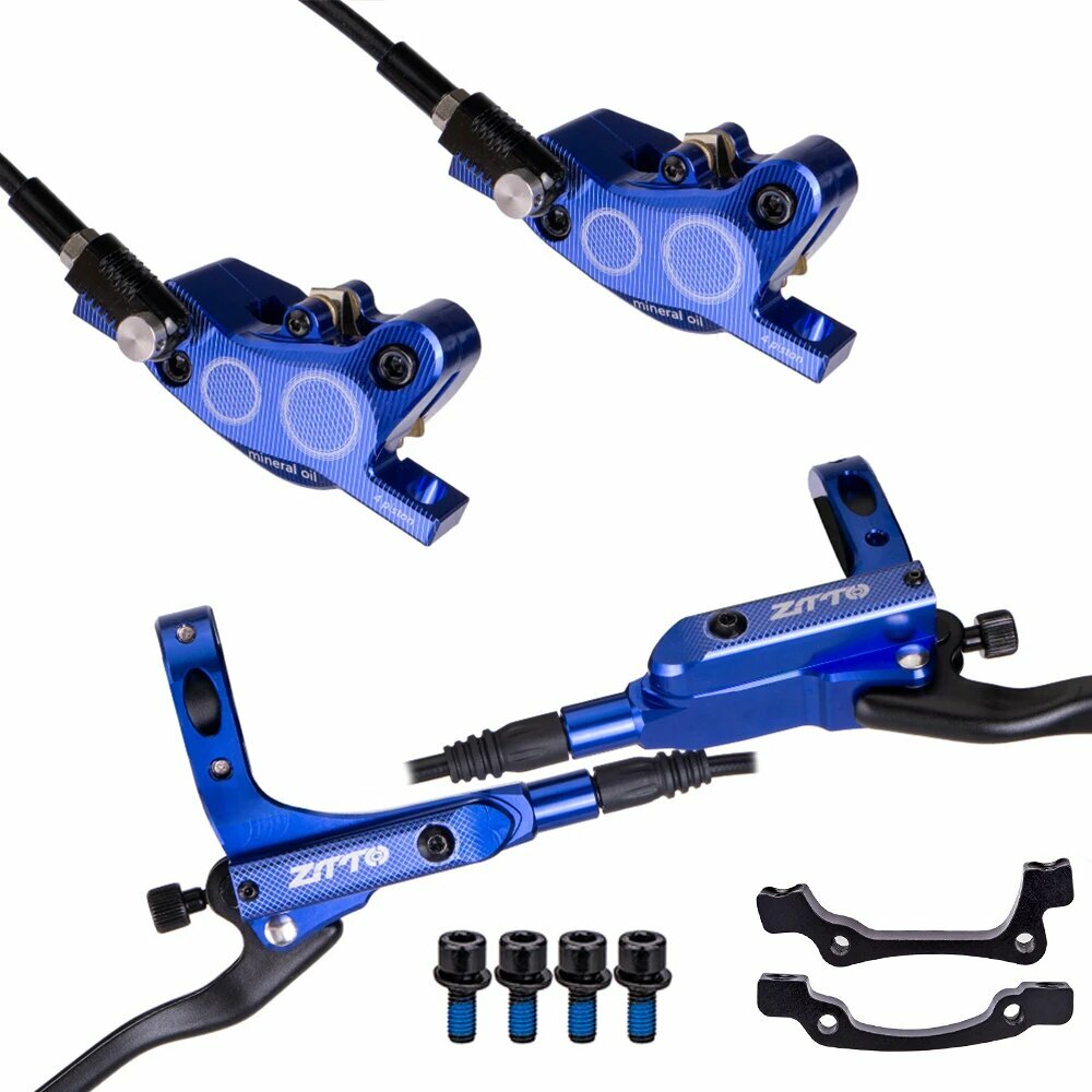 ZTTO M840 Гидравлический дисковый тормоз Темно-синий, Pair Blue-Metal